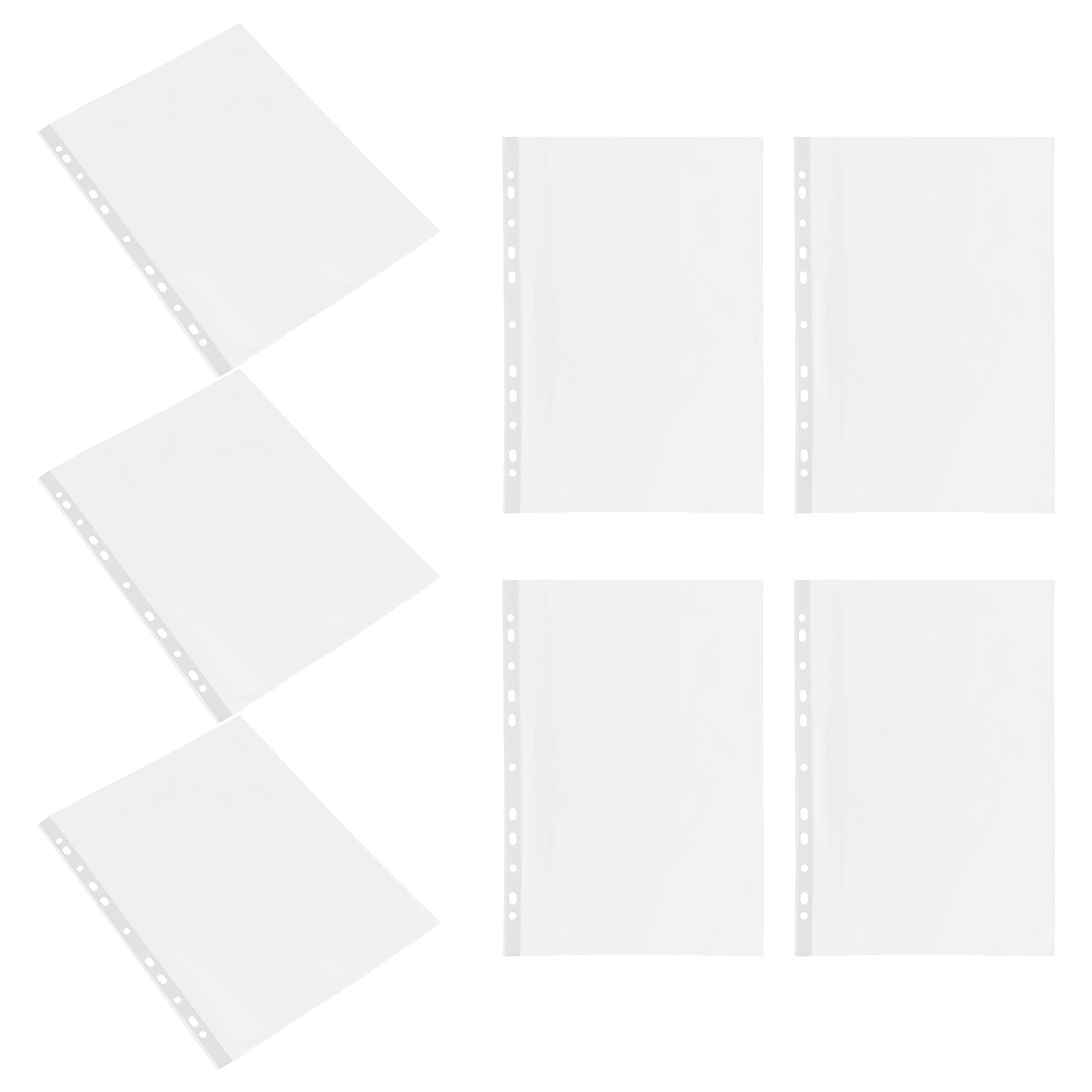 WORGEOUS 100pcs Binder File Protector Clear Sleeves For Binders Paper ...