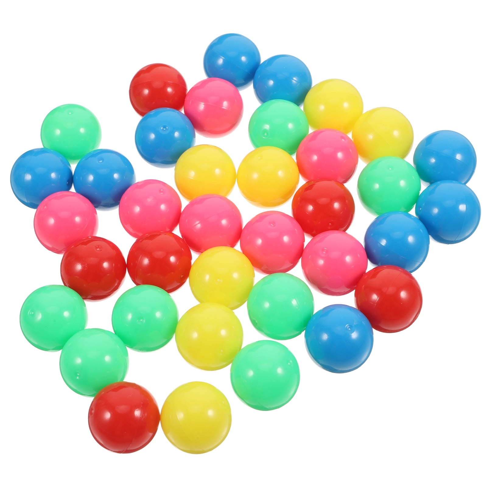 WORGEOUS 100pcs Colorful Hollow Plastic Marbles for Probability ...
