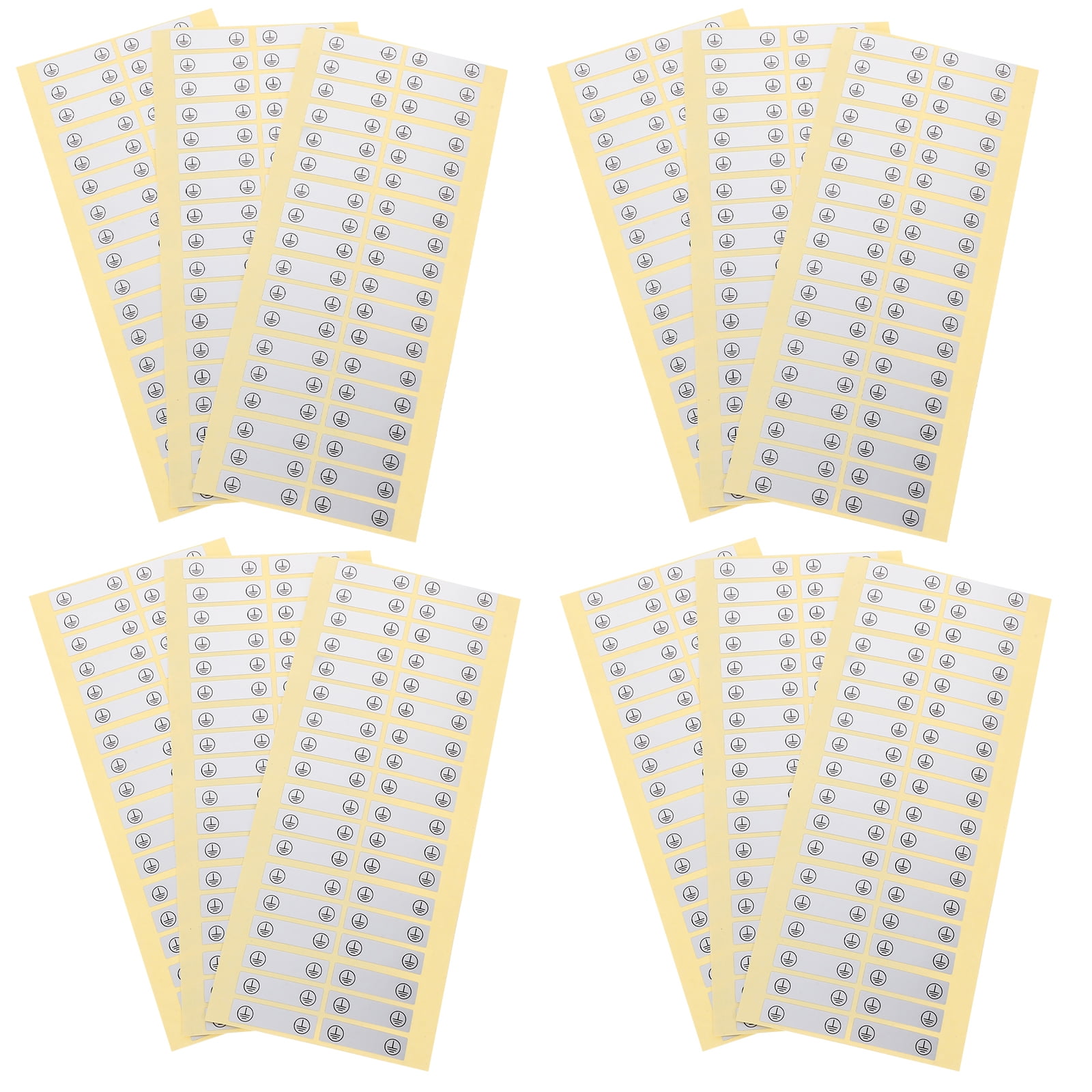 WORGEOUS 100pcs Electrical Grounding Stickers Voltage Labels Machinery ...