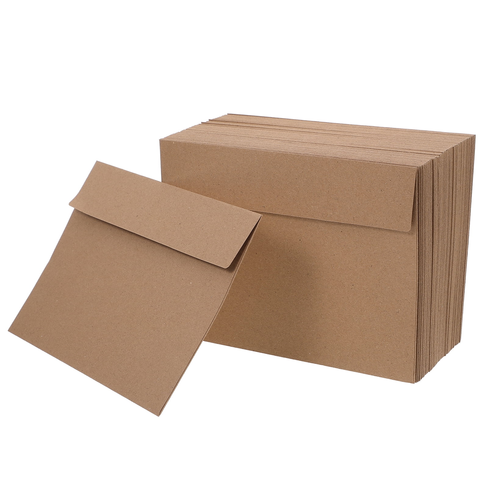 WORGEOUS 100pcs Simple Style Envelopes Kraft Paper Envelopes Writing ...
