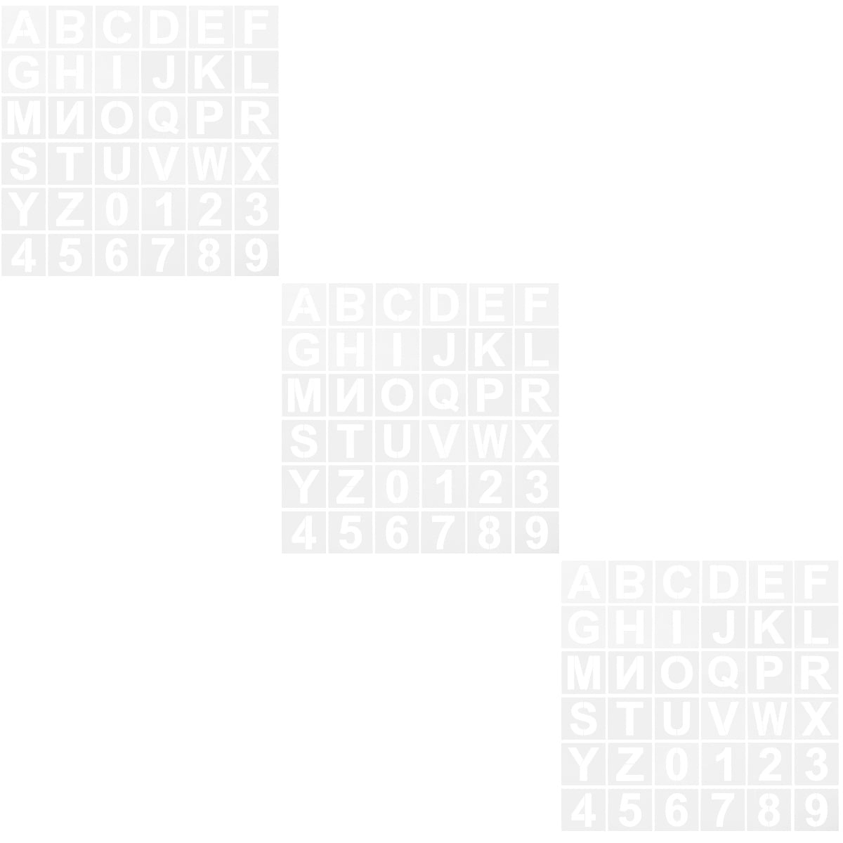 WORGEOUS 108 pcs Alphabet Letter Stencils Painting Letter Stencil ...