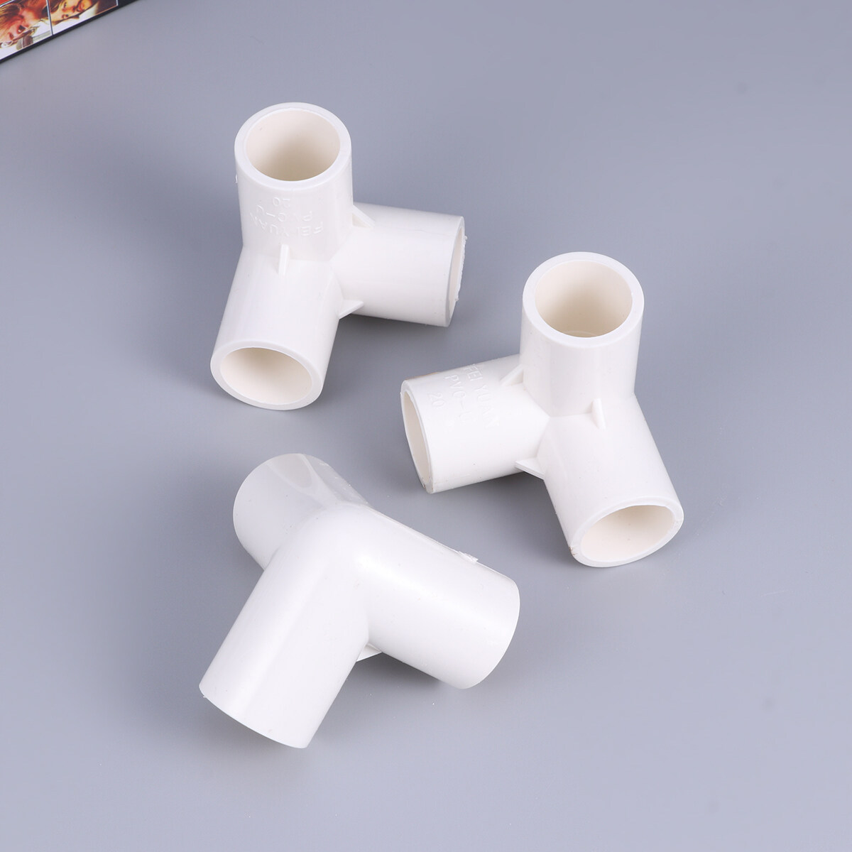 WORGEOUS 10PCS 3-way Joint PVC Links Fitting Water Connector (White ...