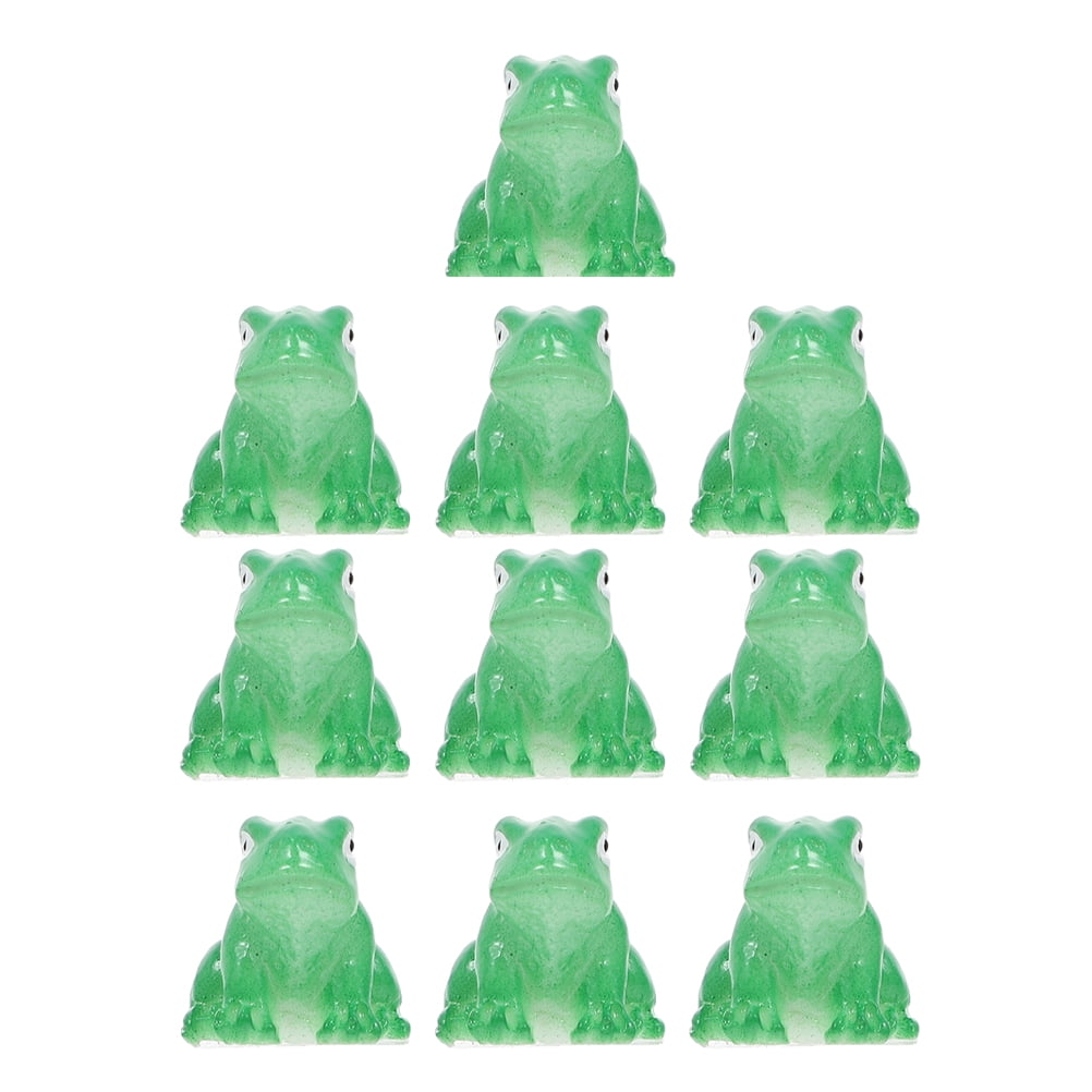 WORGEOUS 10PCS Mediterranean Style Resin Car Ornaments Decorative Frogs ...