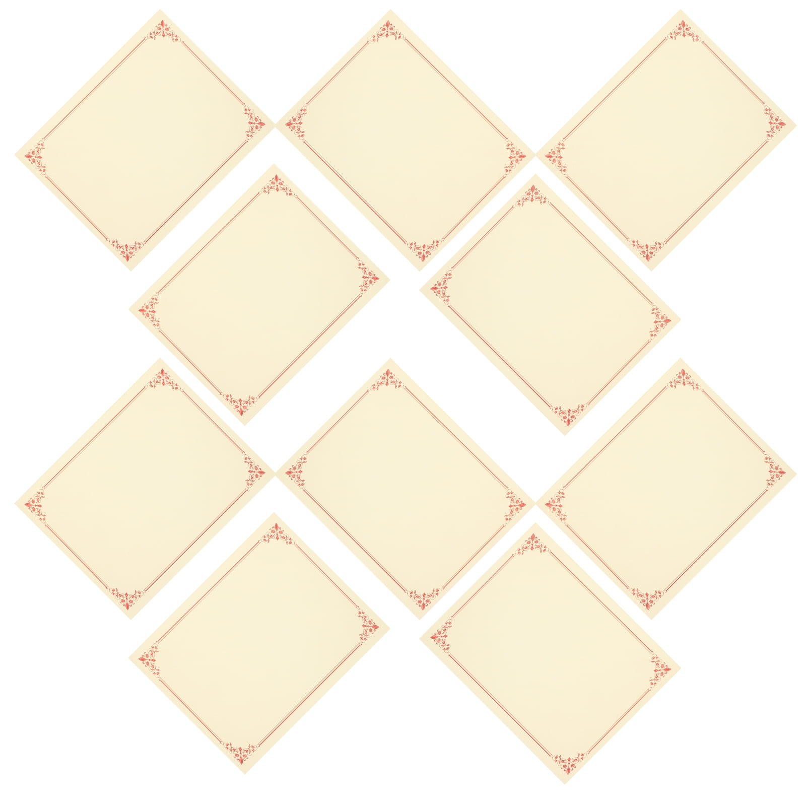 WORGEOUS 10Pcs Award Paper for Certificate Use Blank Honor Paper ...