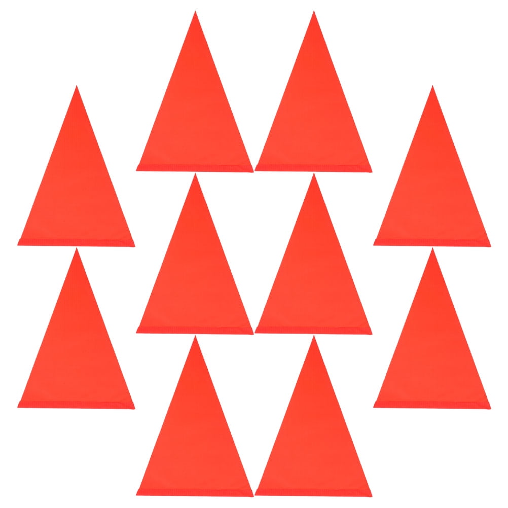 WORGEOUS 10 Pcs Orange Warning Flag Reflective Safety Flags Trailer ...