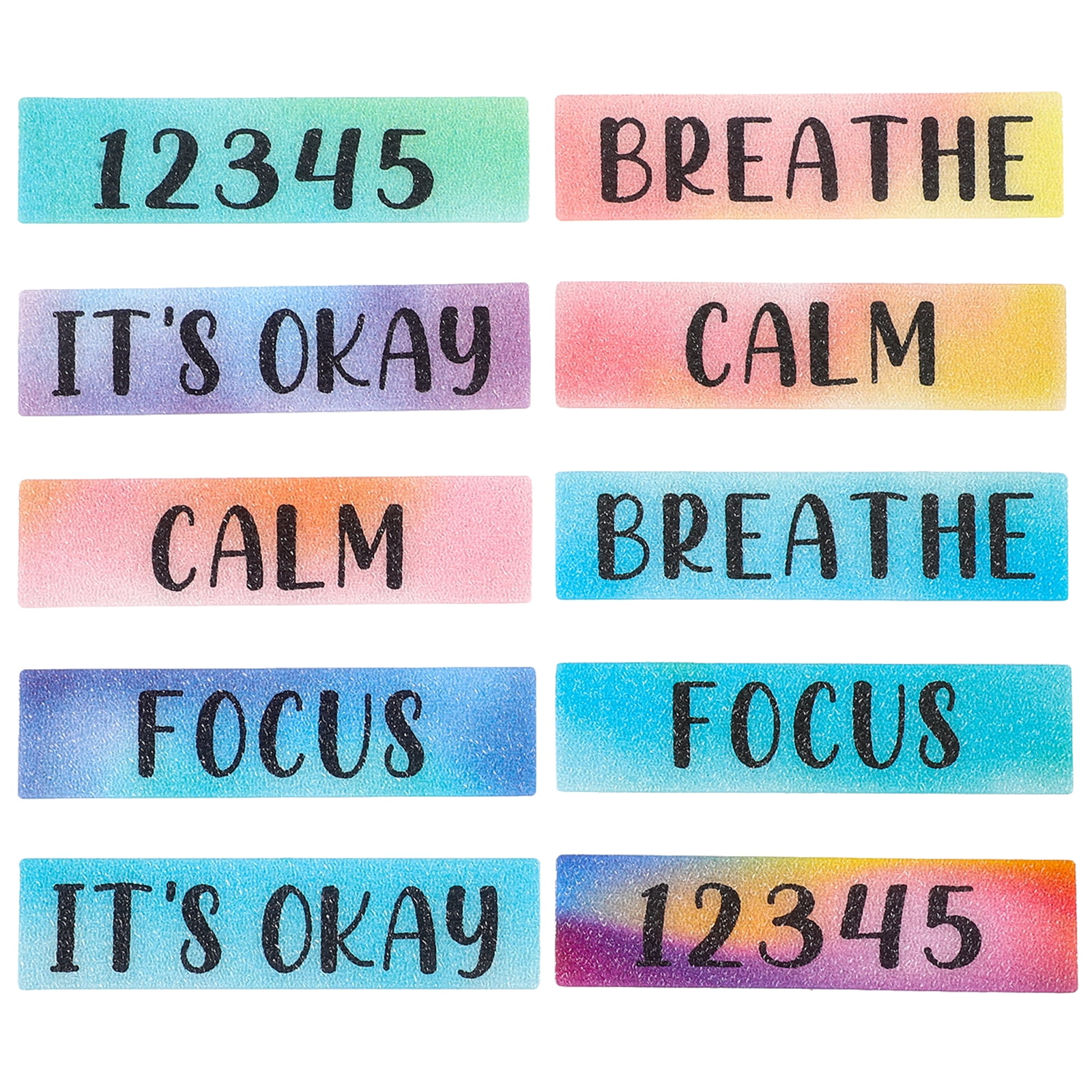 WORGEOUS 10Pcs Uneasy Sensory Stickers Colorful Textured Calming ...