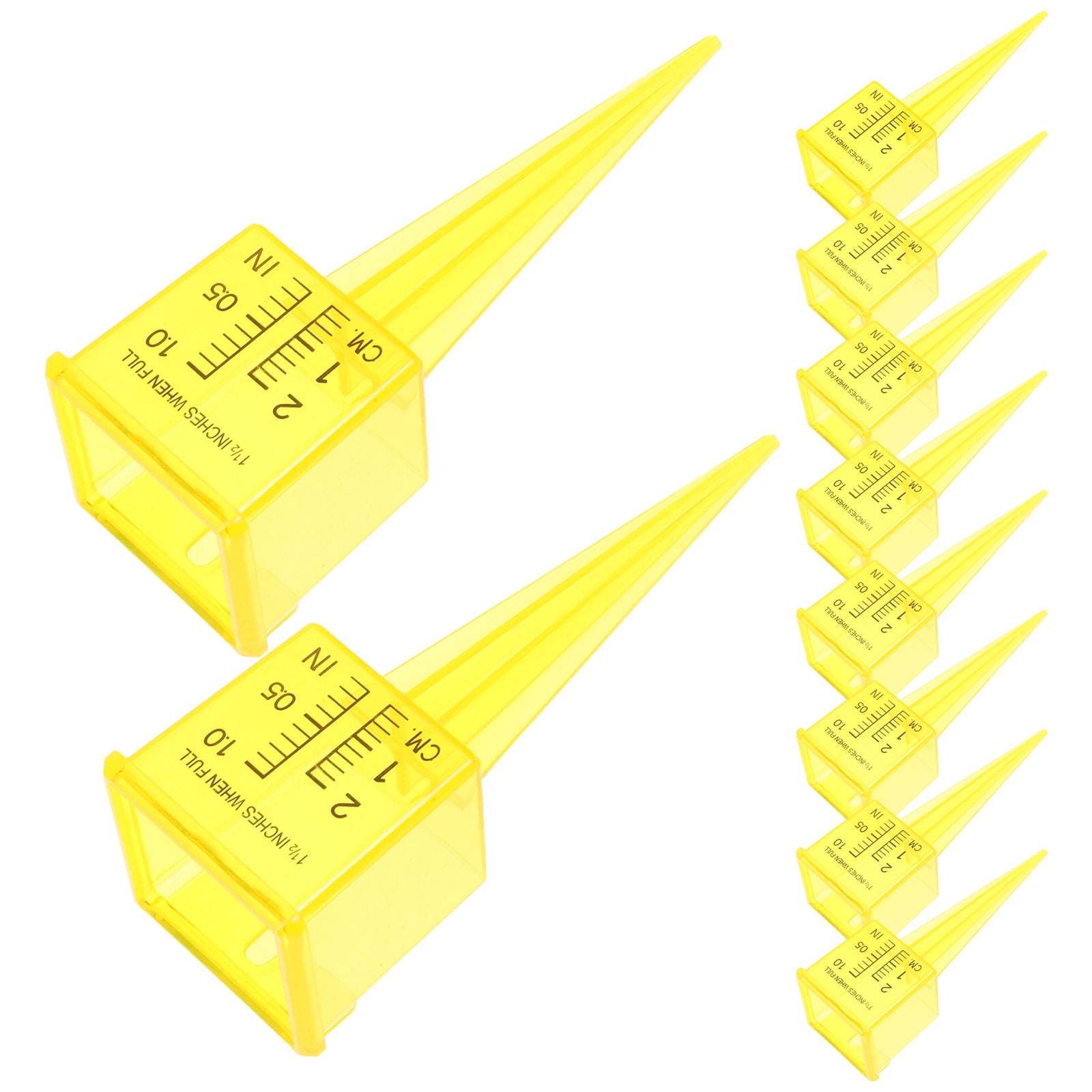 GOOHOCHY 10pcs Rain Gauge Outdoor Plastic Sprinkler Gauge Transparent ...