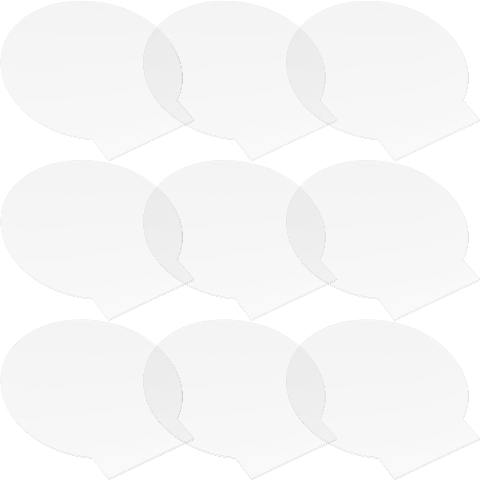 WORGEOUS 10pcs Acrylic Blanks For Led Light Base Clear Diy Table Lamp ...