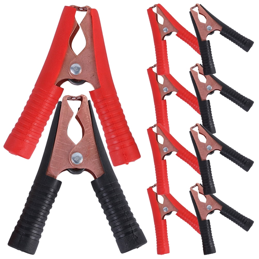 WORGEOUS 10pcs Battery Charger Clamp Electrical Test Clamp Insulated ...