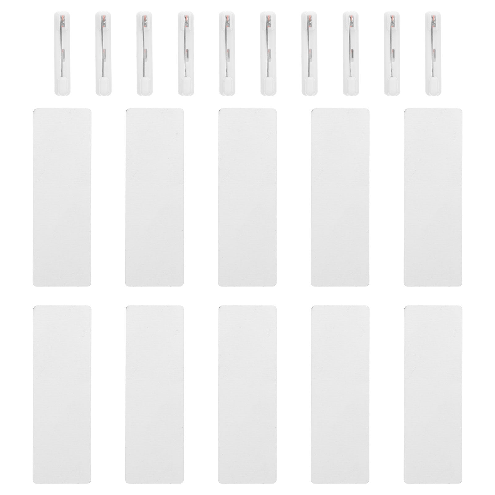 WORGEOUS 10pcs Blank Wood Name Badges With Pins Diy Name Tags ...