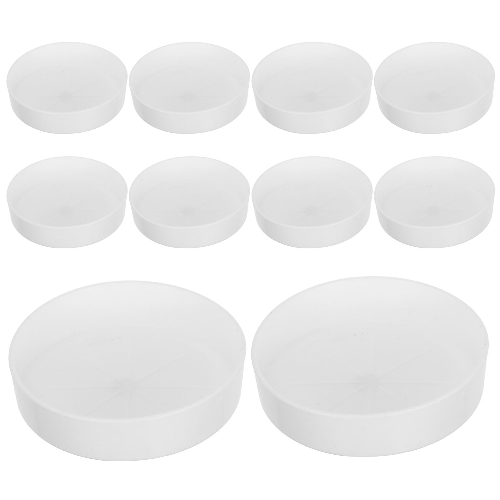 WORGEOUS 10pcs Brazilian Wood Pot Tray Set Plastic Planter Base Saucer ...
