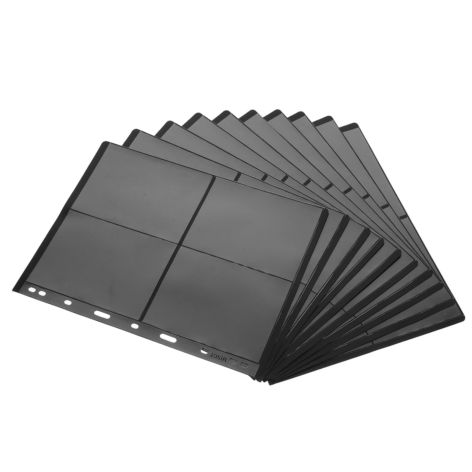 WORGEOUS 10pcs Double Sided Stamp Collection Pages 9-Hole Album Binder ...