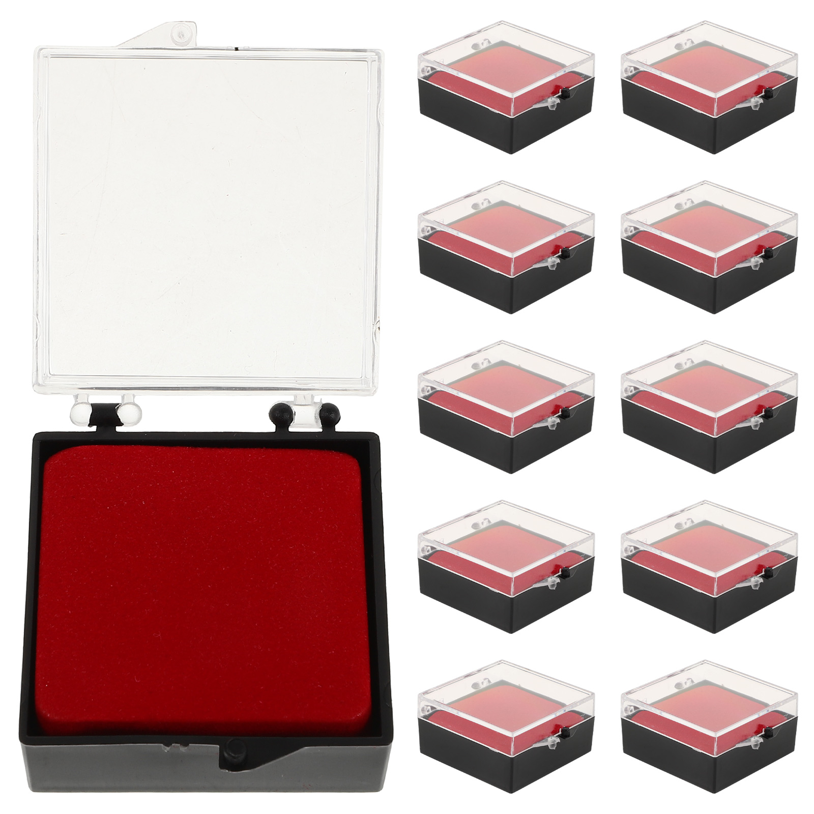 WORGEOUS 10pcs Empty Badge Holder Badge Pin Case Portable Badge Button ...