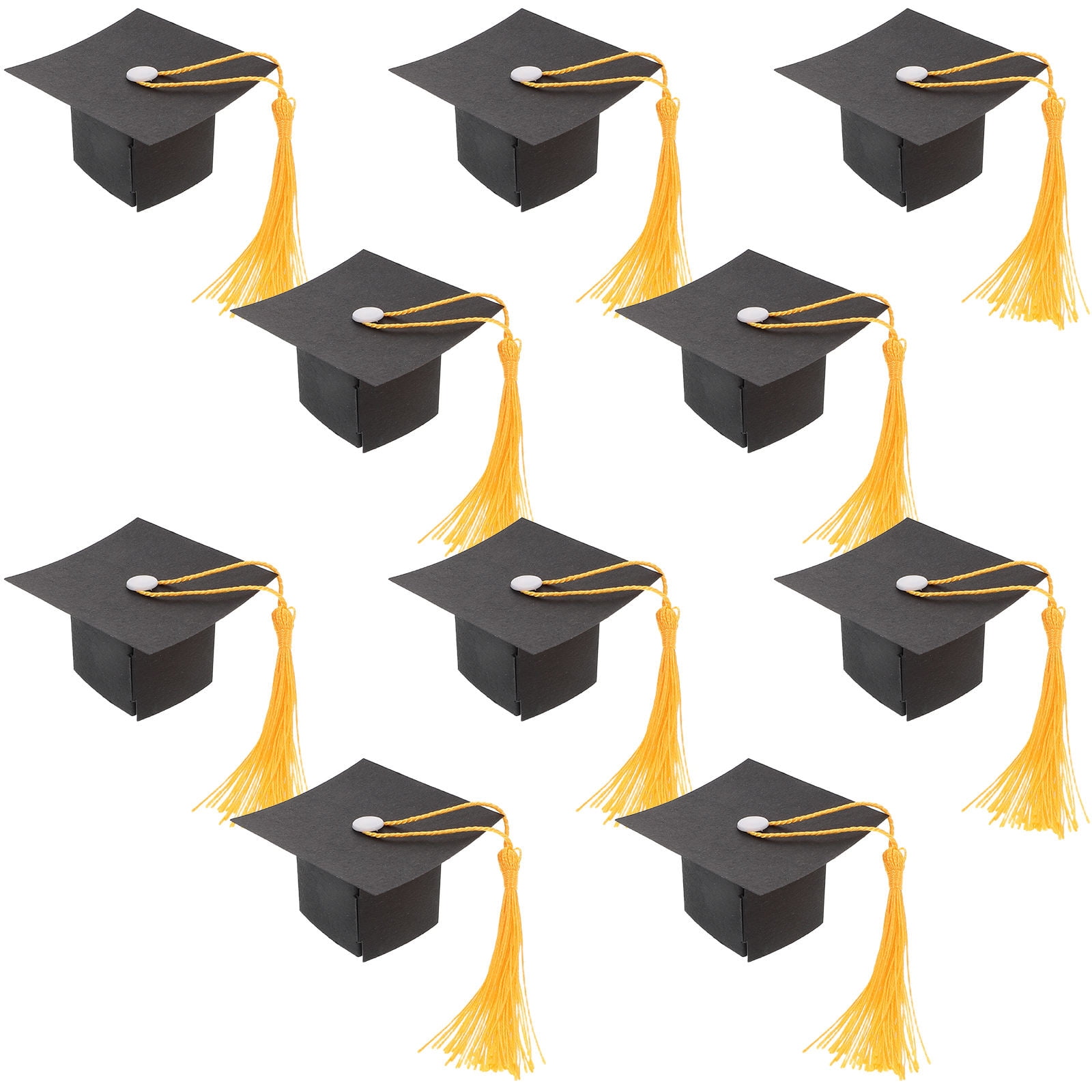 WORGEOUS 10pcs Graduation Cap Bottle Topper Graduation Party Supplies ...