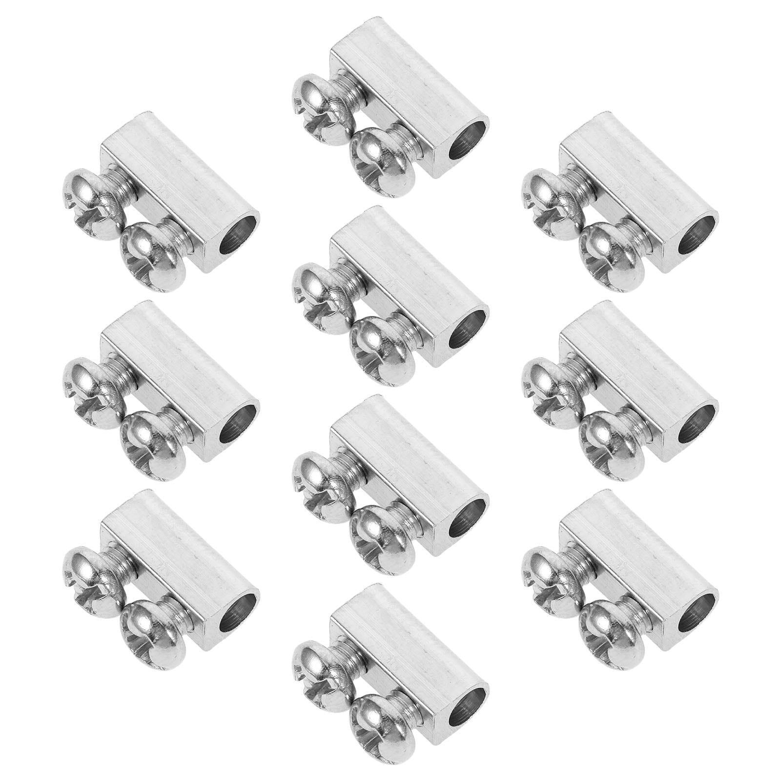 WORGEOUS 10pcs Iron Wire Rope Cable Clamp Cable Clip Adjustable Double ...
