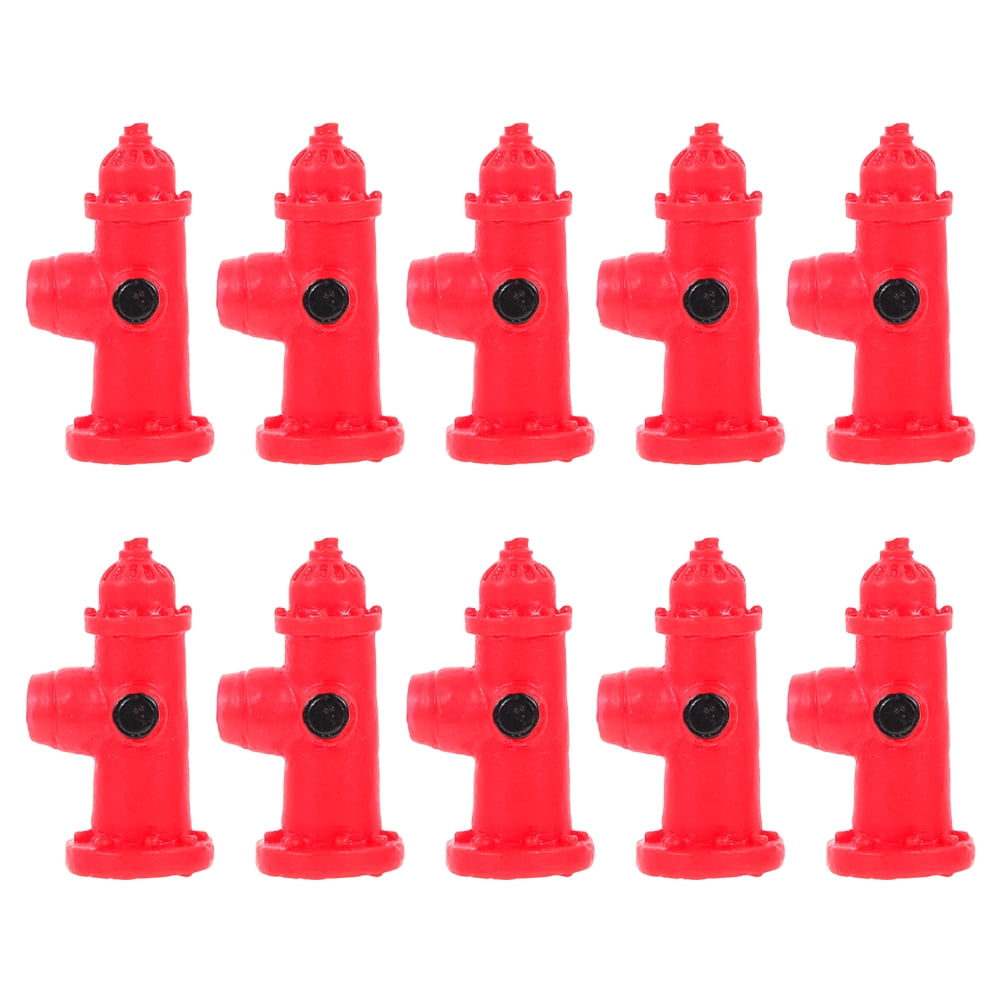 WORGEOUS 10pcs Miniature Scenes Simulated Fire Hydrant Diy Micro ...