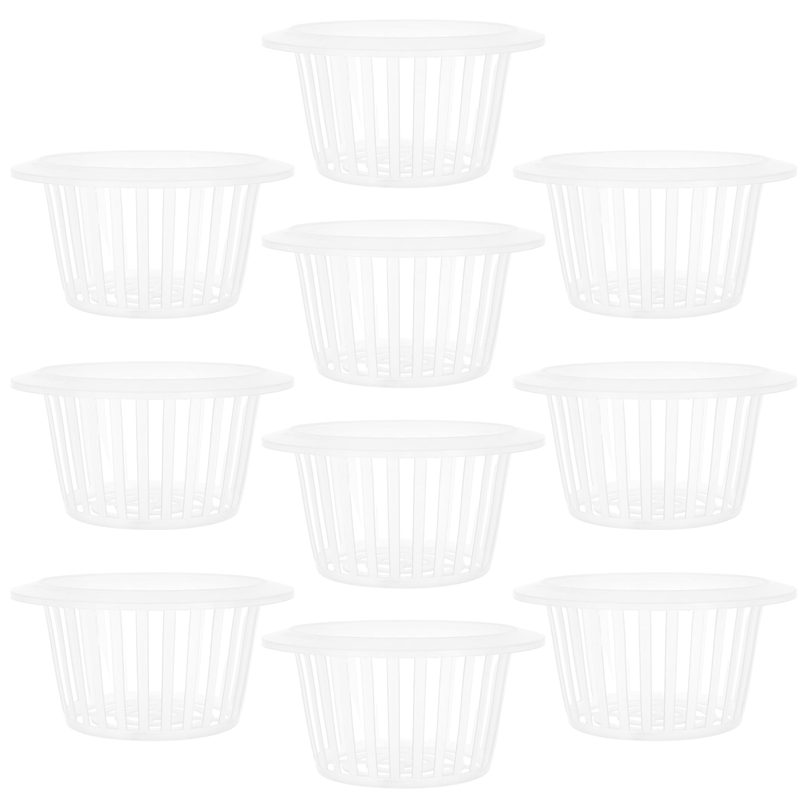 WORGEOUS 10pcs Nursery Plant Cups Hydroponic Slotted Cups Garden Mesh ...