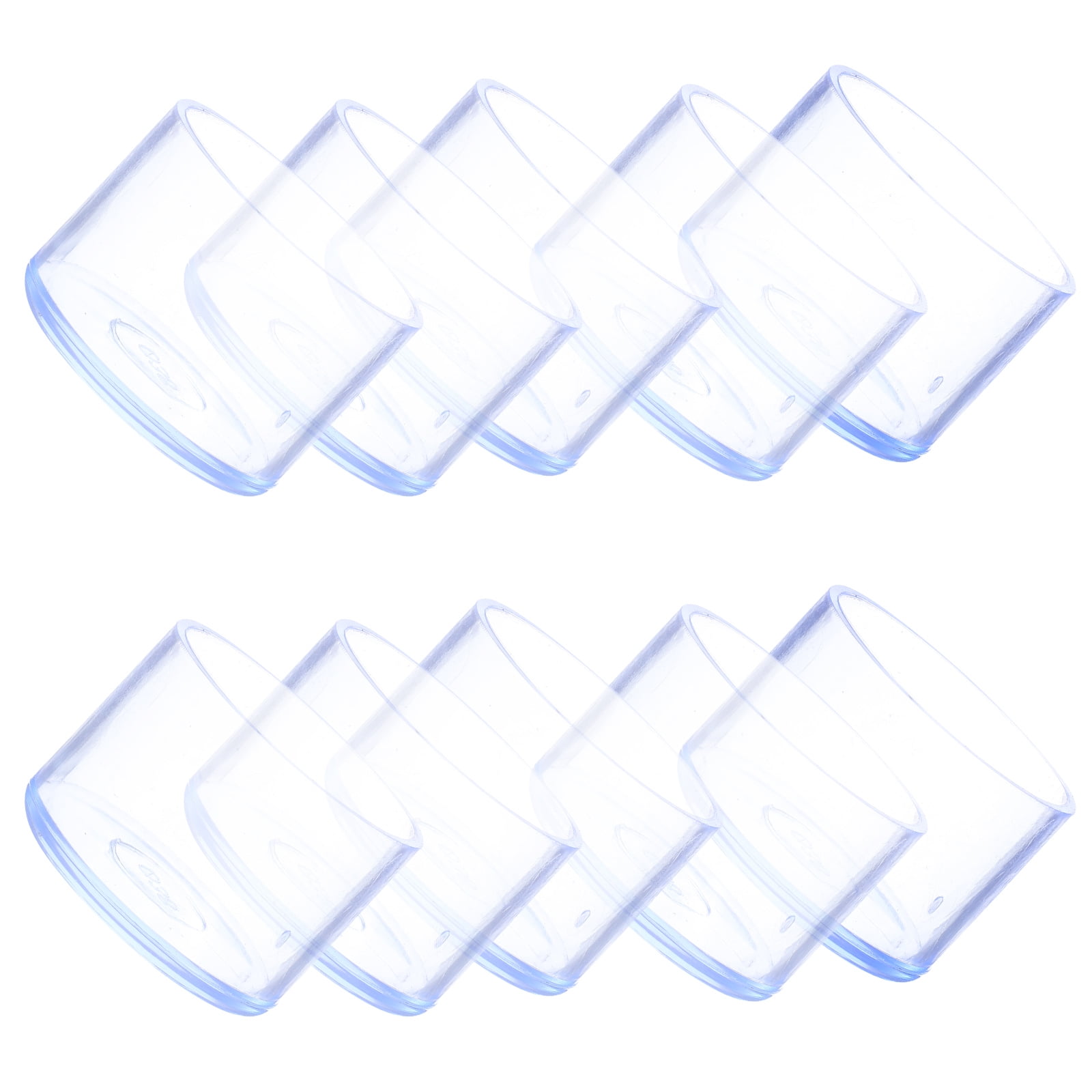 WORGEOUS 10pcs PVC Clear Round Chair Leg Caps Non-Slip Furniture Floor ...