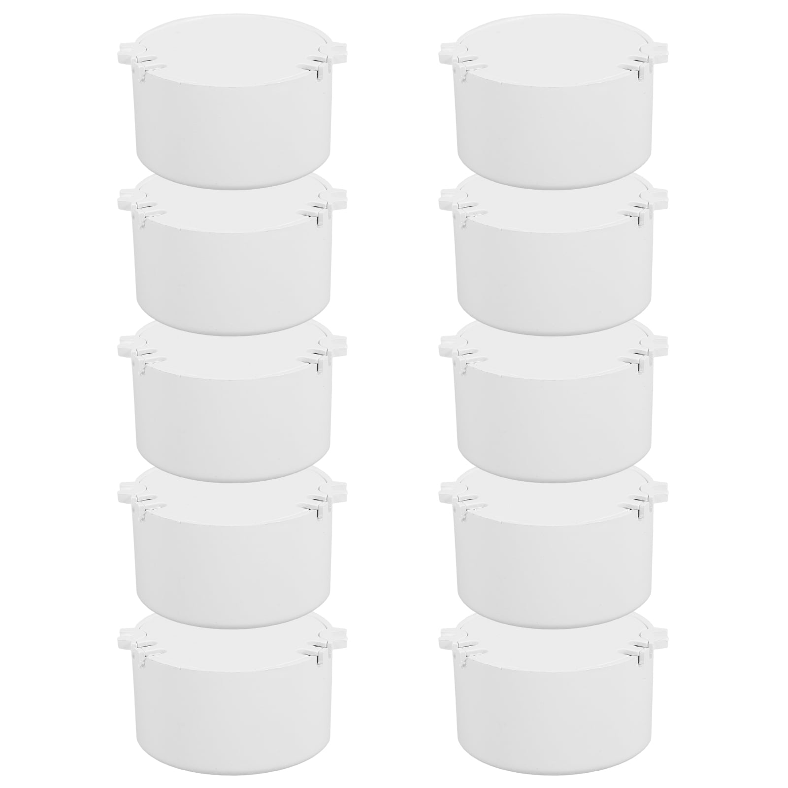 WORGEOUS 10pcs Plastic Control Box Plastic Circular Box Miniature ...