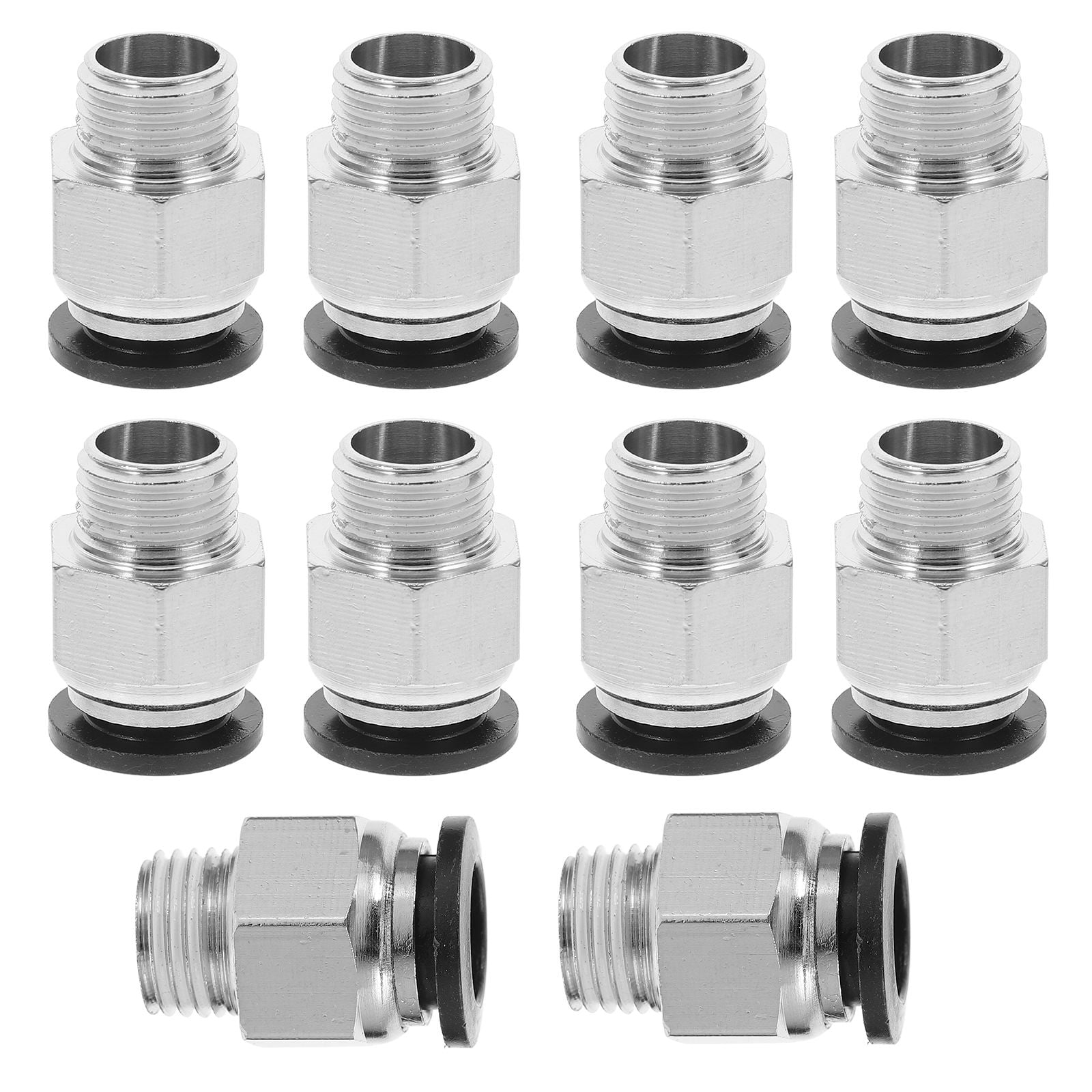 WORGEOUS 10pcs Pneumatic Push To Connect Tube Fittings Male Straight ...