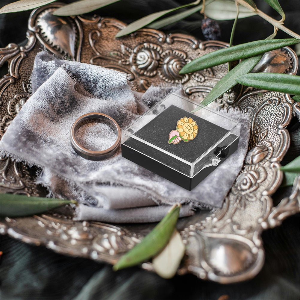 WORGEOUS 10pcs Presentation Display Box Square Medal Lapel Pin Badge ...