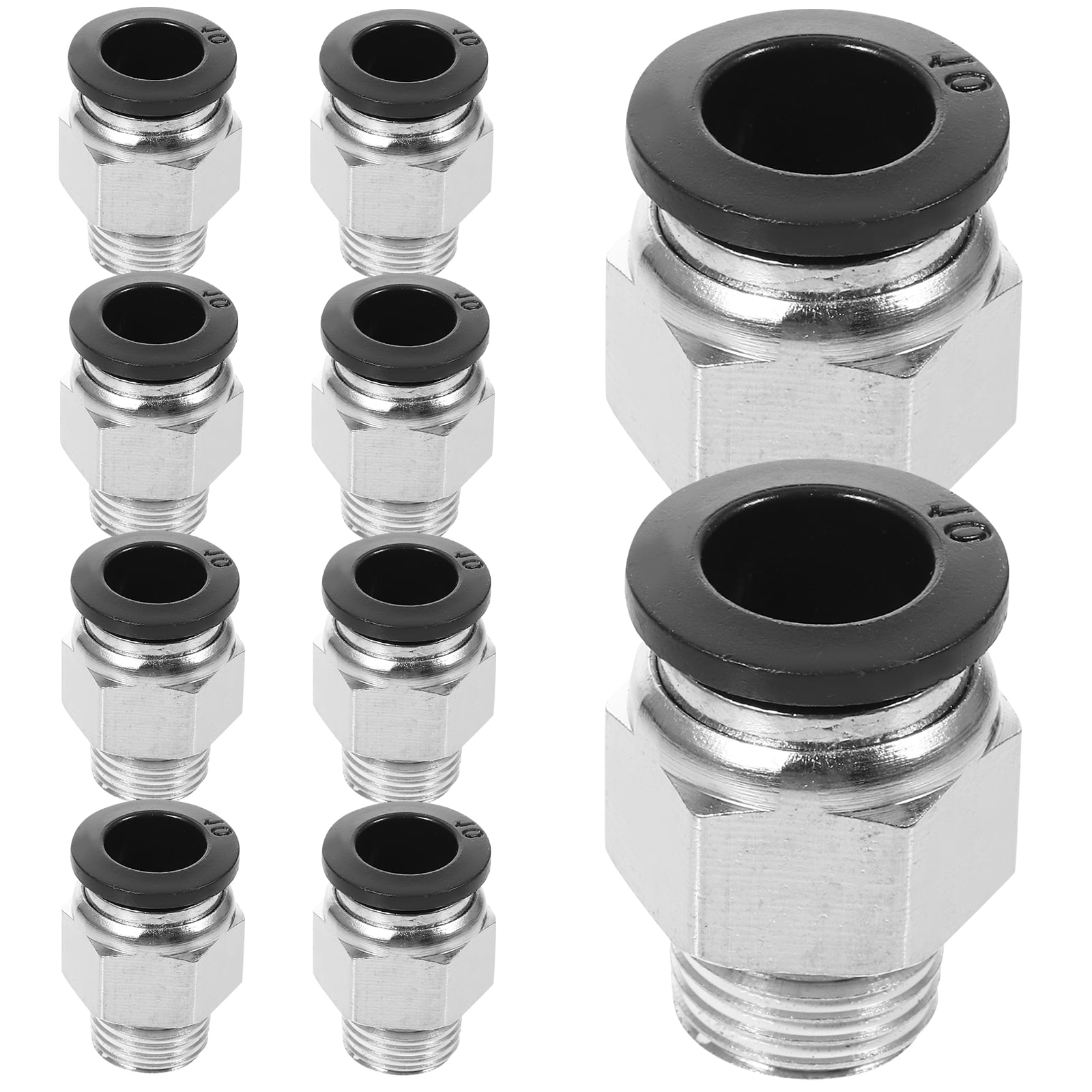 10pcs Air Fittings Push in Connectors Pneumatic Fittings Air Quick ...