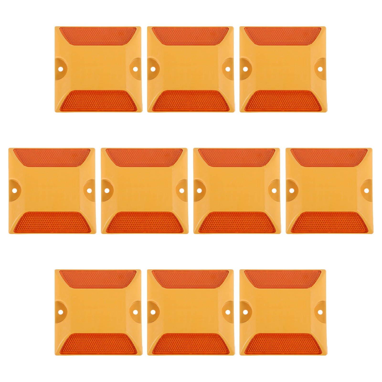 WORGEOUS 10pcs Reflective Lane Markers Driveway Reflector Road Pavement ...