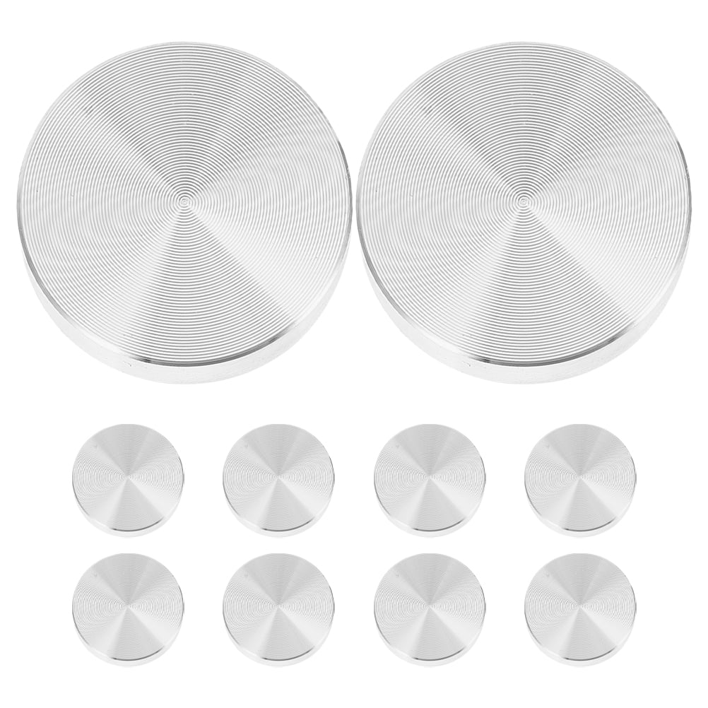 WORGEOUS 10pcs Round Aluminum Disc Thread 30mm Metal Circular Table ...