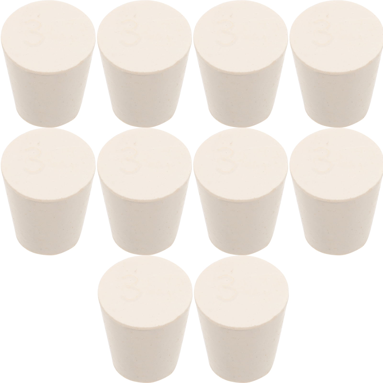 WORGEOUS 10pcs Rubber Stopper Solid Rubber Stopper Tapered Lab Seal ...