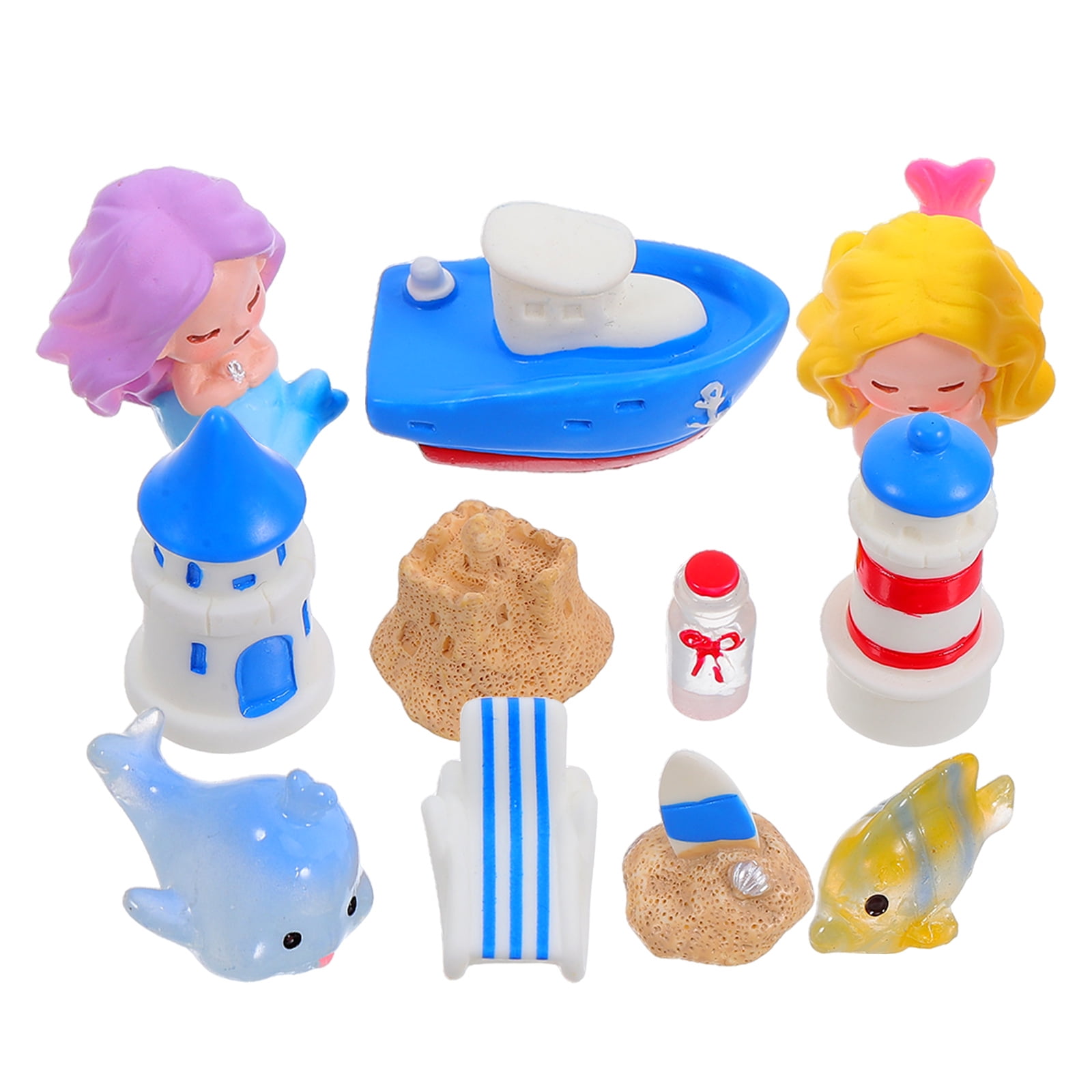 WORGEOUS 11pcs Mini Ocean Resin Animals Tiny Sea Animals Figurines ...