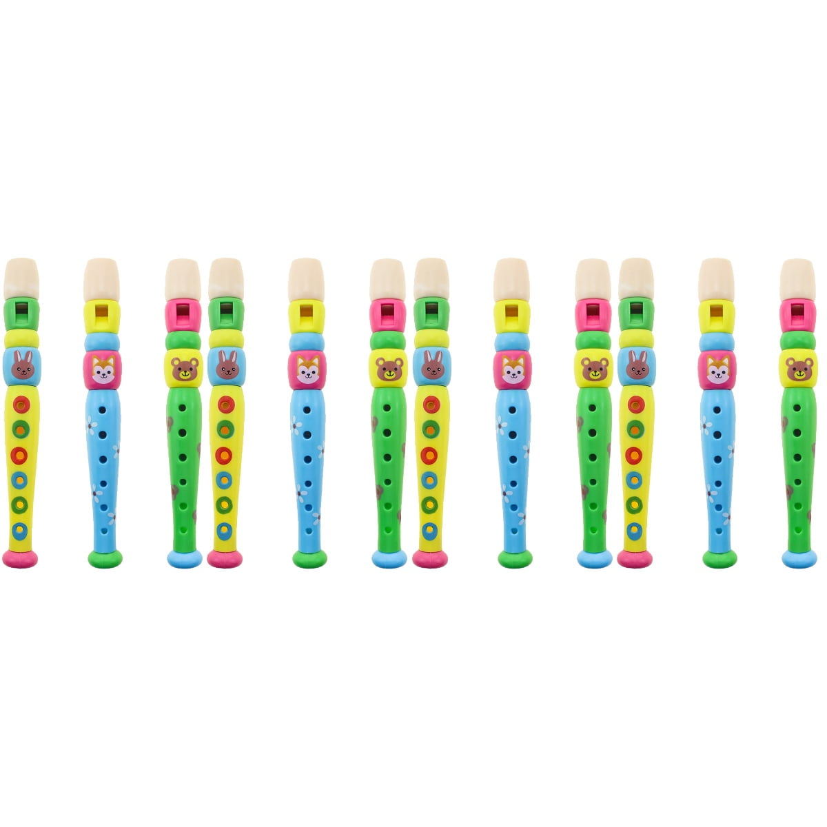 WORGEOUS 12 PCS Early Educational Mini Trumpet Toy Whistle Blowing Toy ...