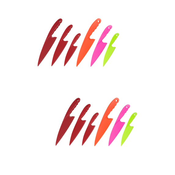 WORGEOUS 12 PCS PP Plastic Fruit Cutting Tools Kids Plastic Cutters ...
