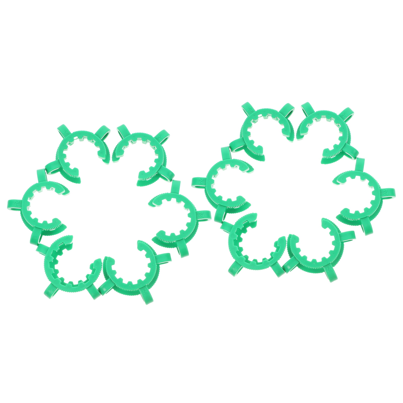 WORGEOUS 12 Pcs Belt Molar Strip Connector Clamp 5.00X4.00X1.40CM Green ...