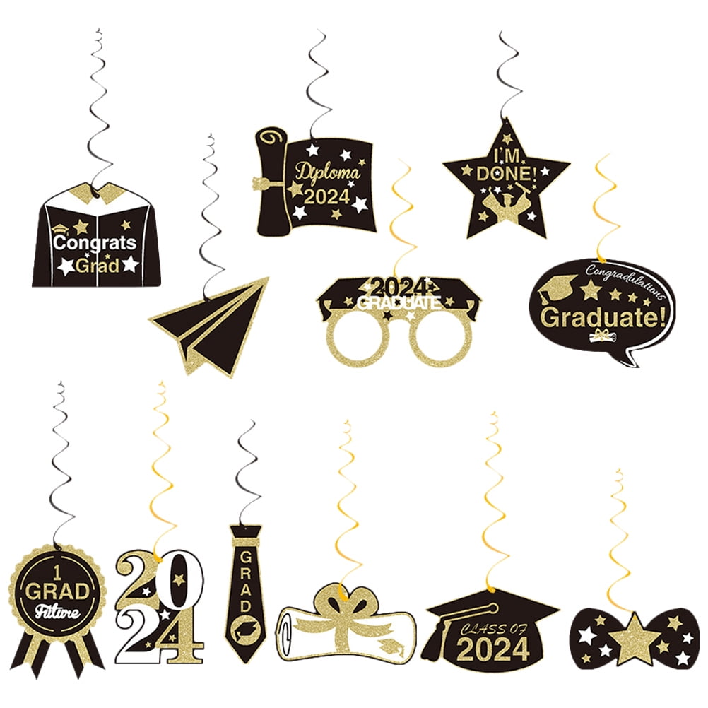 GOOHOCHY Hanging Swirls Assorted Color 12Pcs 6.3X5.3X0.08In - Walmart.com