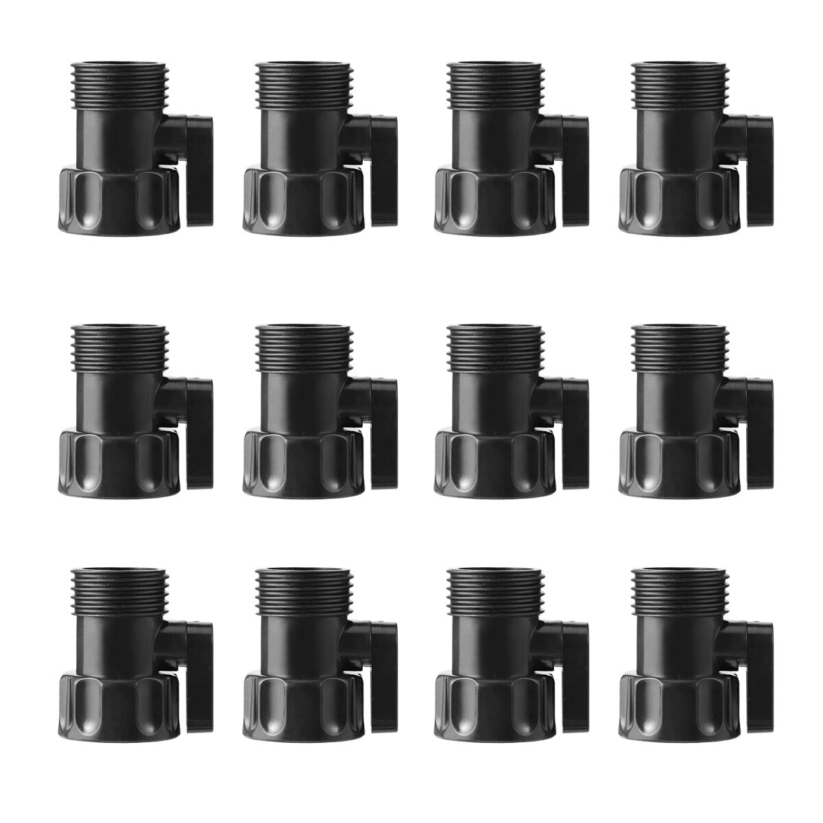 WORGEOUS 12 Pcs Hose Adapter Valve Shut off Water Taps Black - Walmart.com