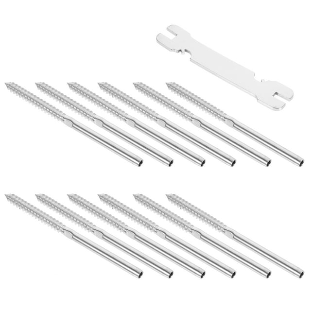 WORGEOUS 12 Pcs Threaded Screw Terminal Twisting Wire Rope Right and ...