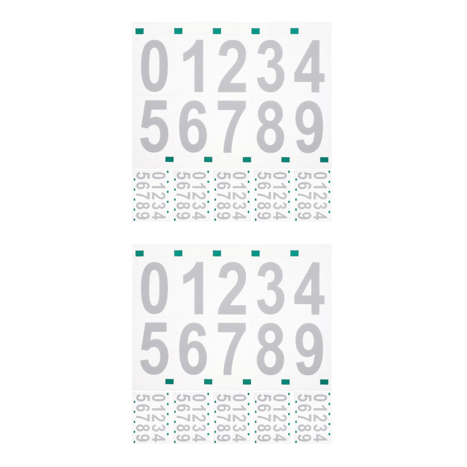 WORGEOUS 12 Sets Door Reflective Number Stickers Sticker For Mailboxes ...