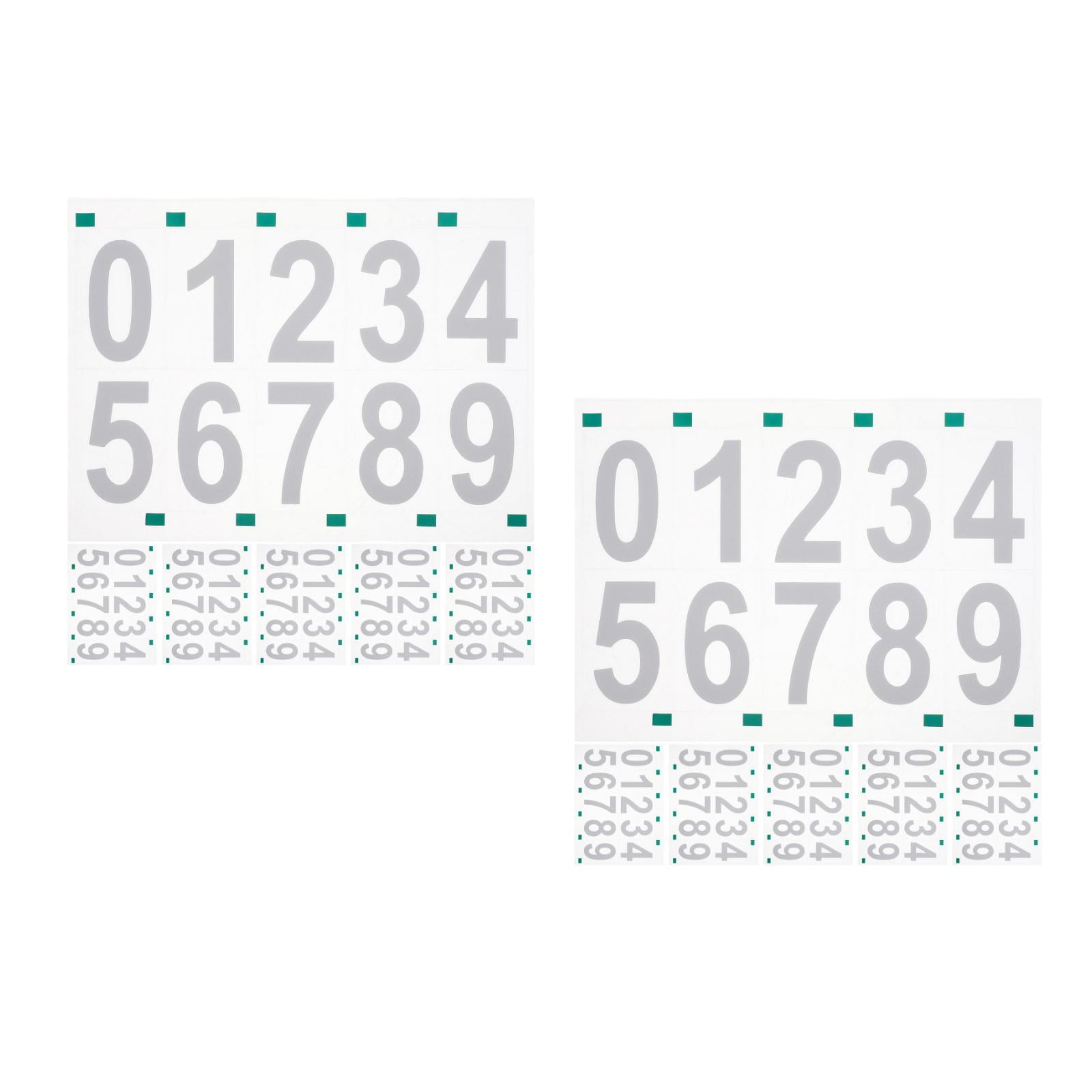WORGEOUS 12 Sets Reflective Number Stickers For Mailbox Trash Can ...