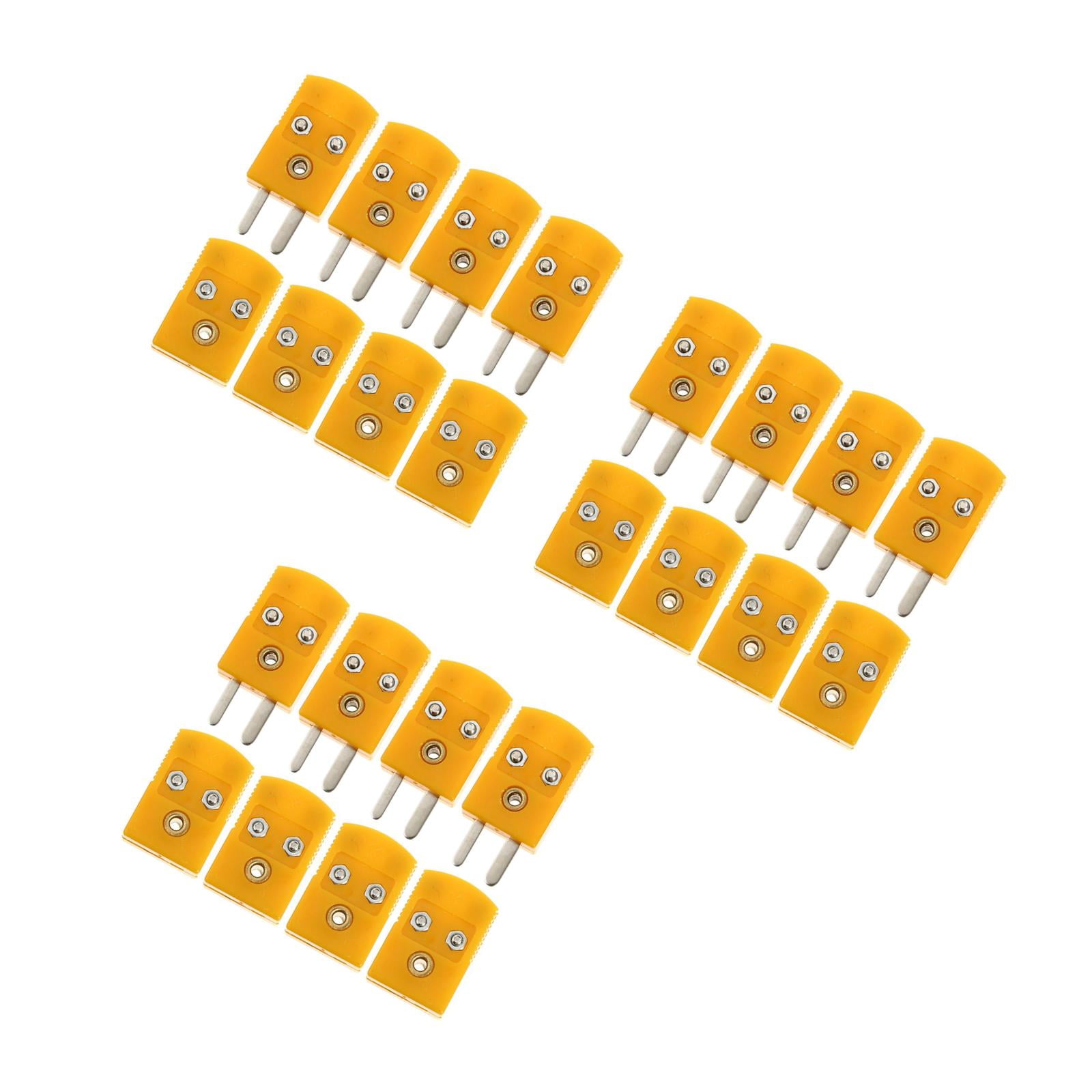 WORGEOUS 12 Sets Thermocouple Connector Type K Thermocouple Plug ...