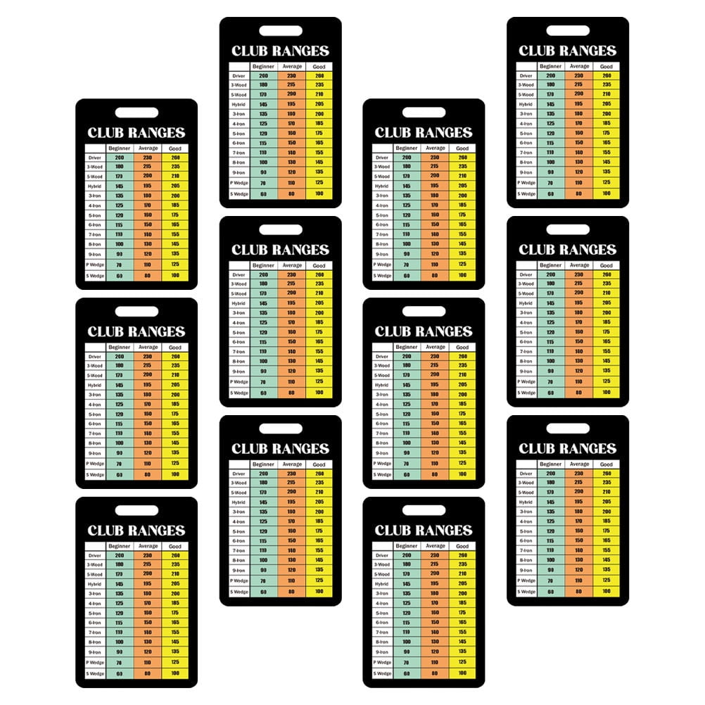 WORGEOUS 12 Sheet Golf Score Counter And Distance Chart Accurate Golf ...