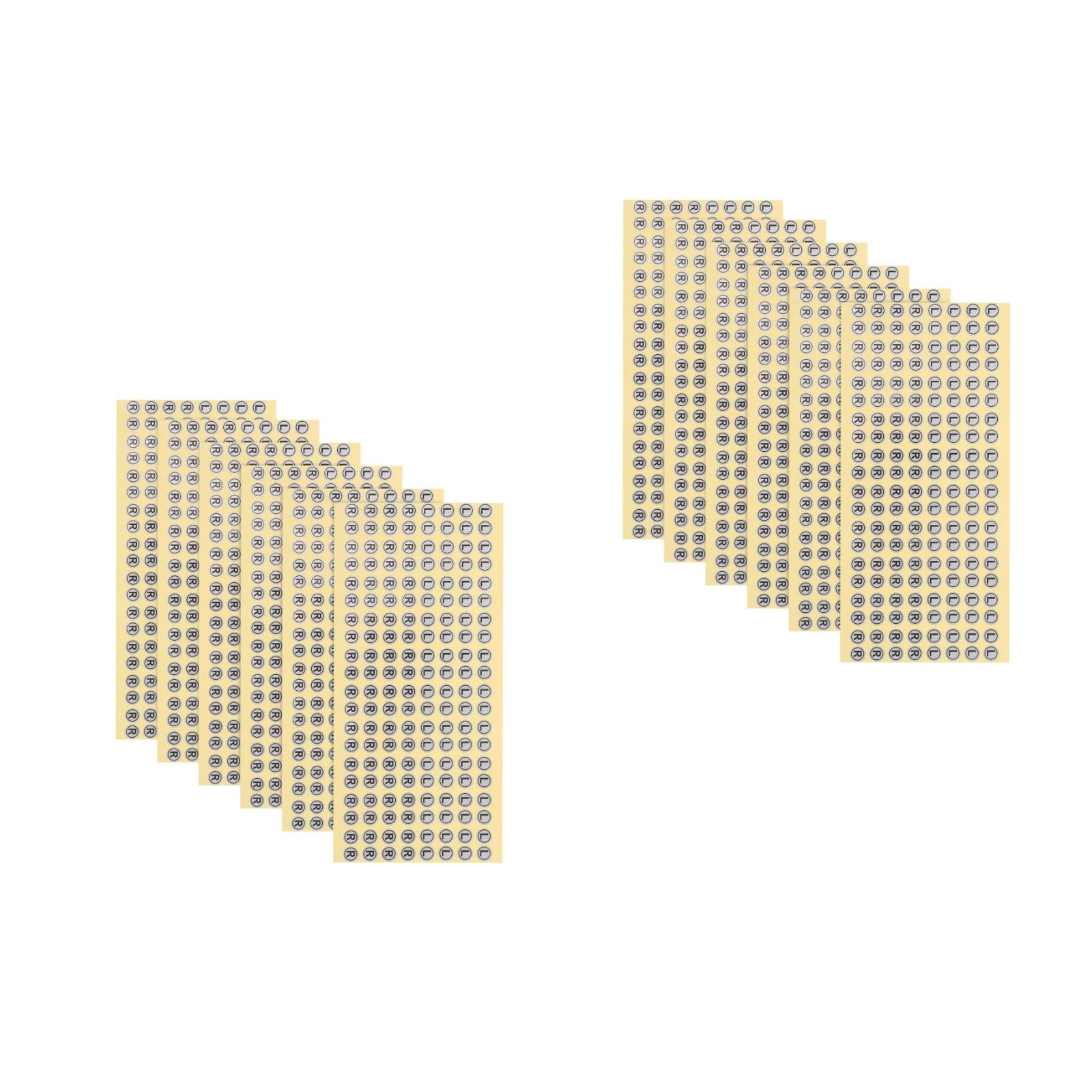 WORGEOUS 12 Sheets Of Adhesive Round Earphone Labels Marking Earphone ...