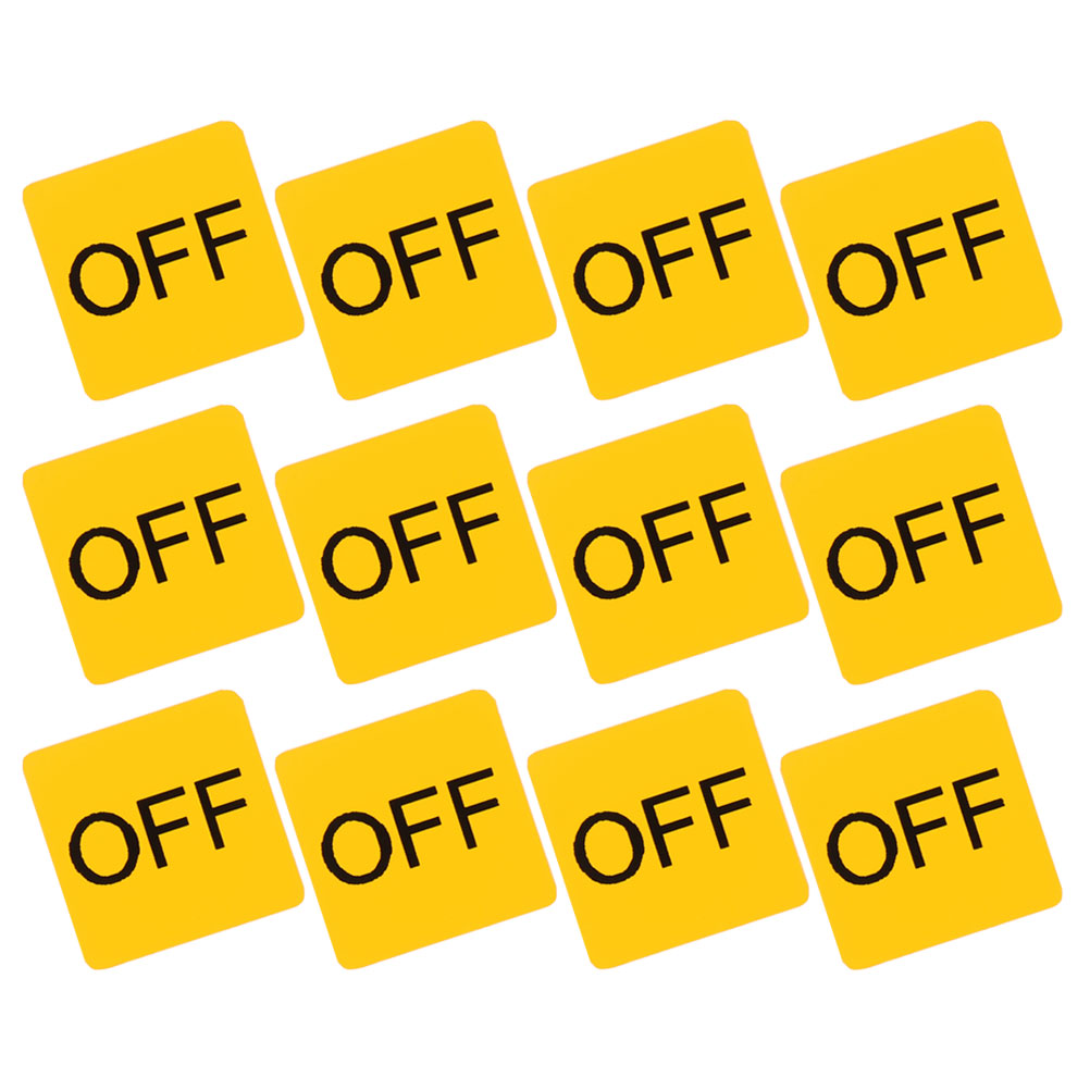 WORGEOUS 12 Sheets of Label Caution Sticker Off Light Decal Device ...