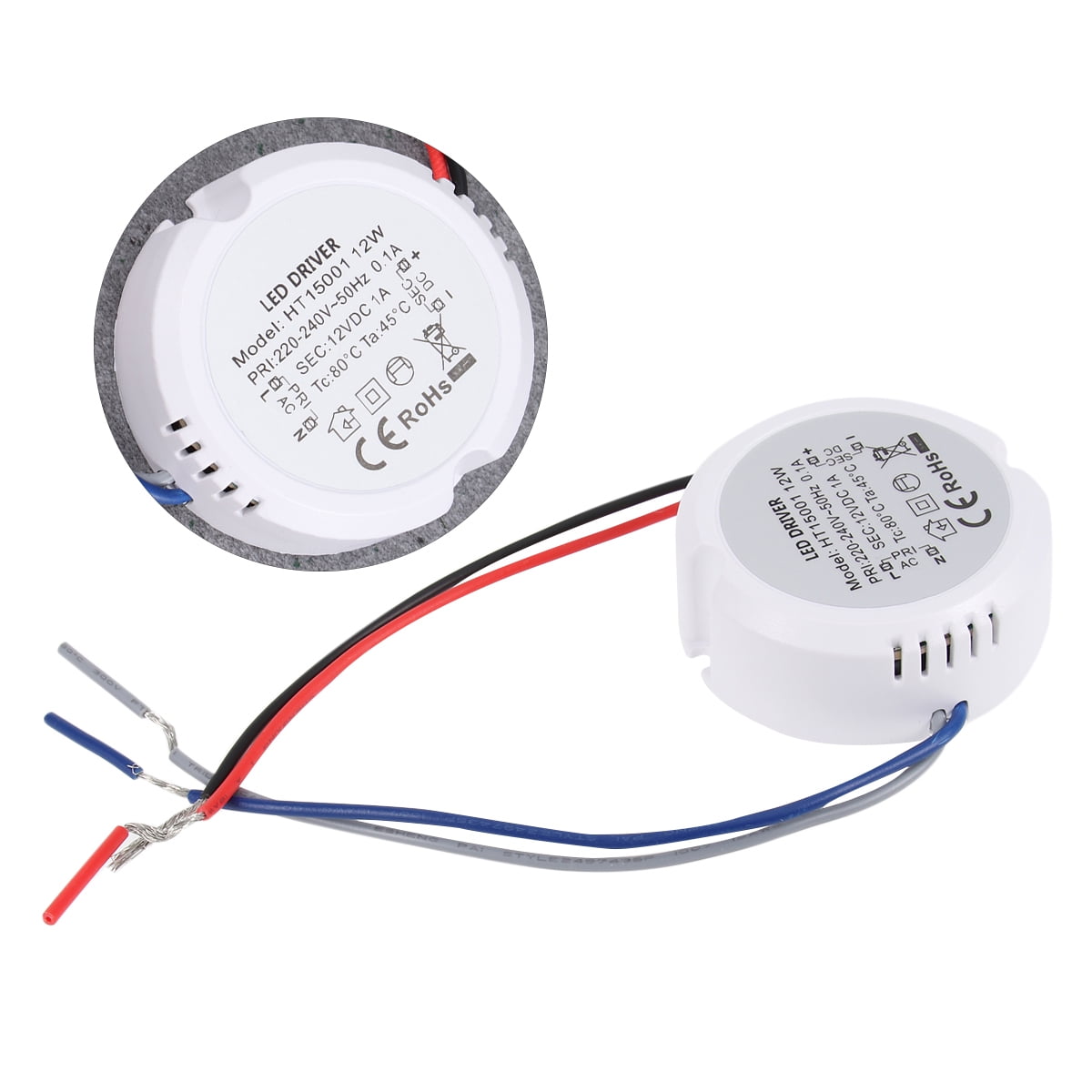 WORGEOUS 12 W LED Driver Voltage Converter Power Supply Supplies White ...