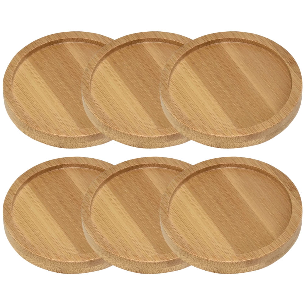 WORGEOUS 12 pcs Bamboo Plant Saucer Potted Plant Succulent Pot Bamboo ... WORGEOUS 12 pcs Bamboo Plant Saucer Potted Plant Succulent Pot Bamboo ...