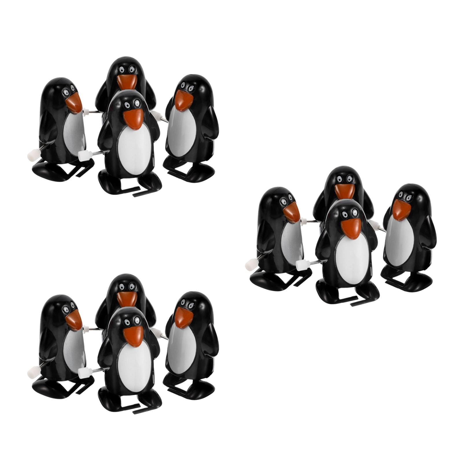 WORGEOUS 12 pcs Christmas Wind Up Toys Mini Penguin Figurines Penguin ...