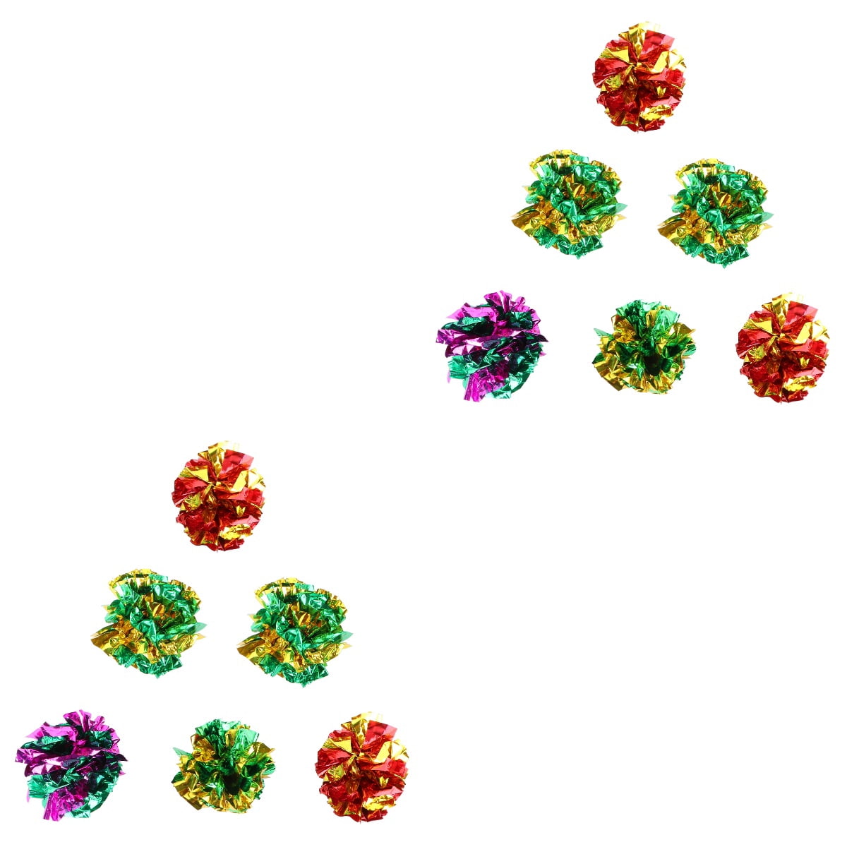 WORGEOUS 12 pcs Crinkle Balls Cat Toys Best Interactive Crinkle Cat Toy ...