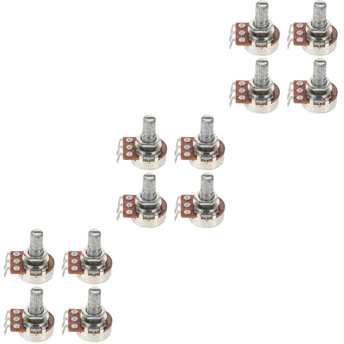 WORGEOUS 12 pcs Guitar Audio Potentiometer Replacement 500k Pot For ...