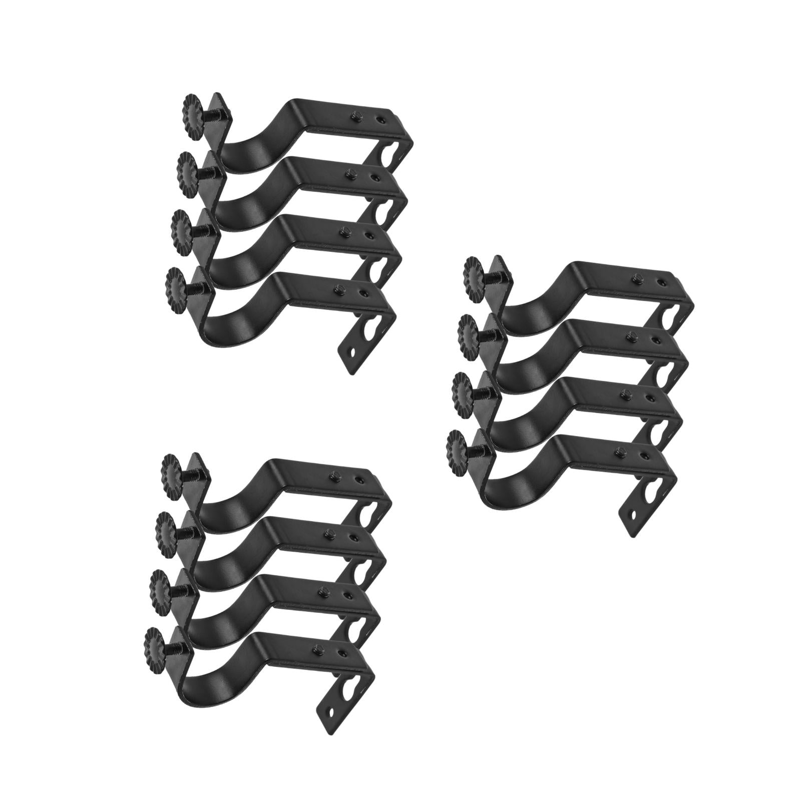 WORGEOUS 12 pcs Heavy Duty Adjustable Curtain Rod Racks Metal Curtain ...