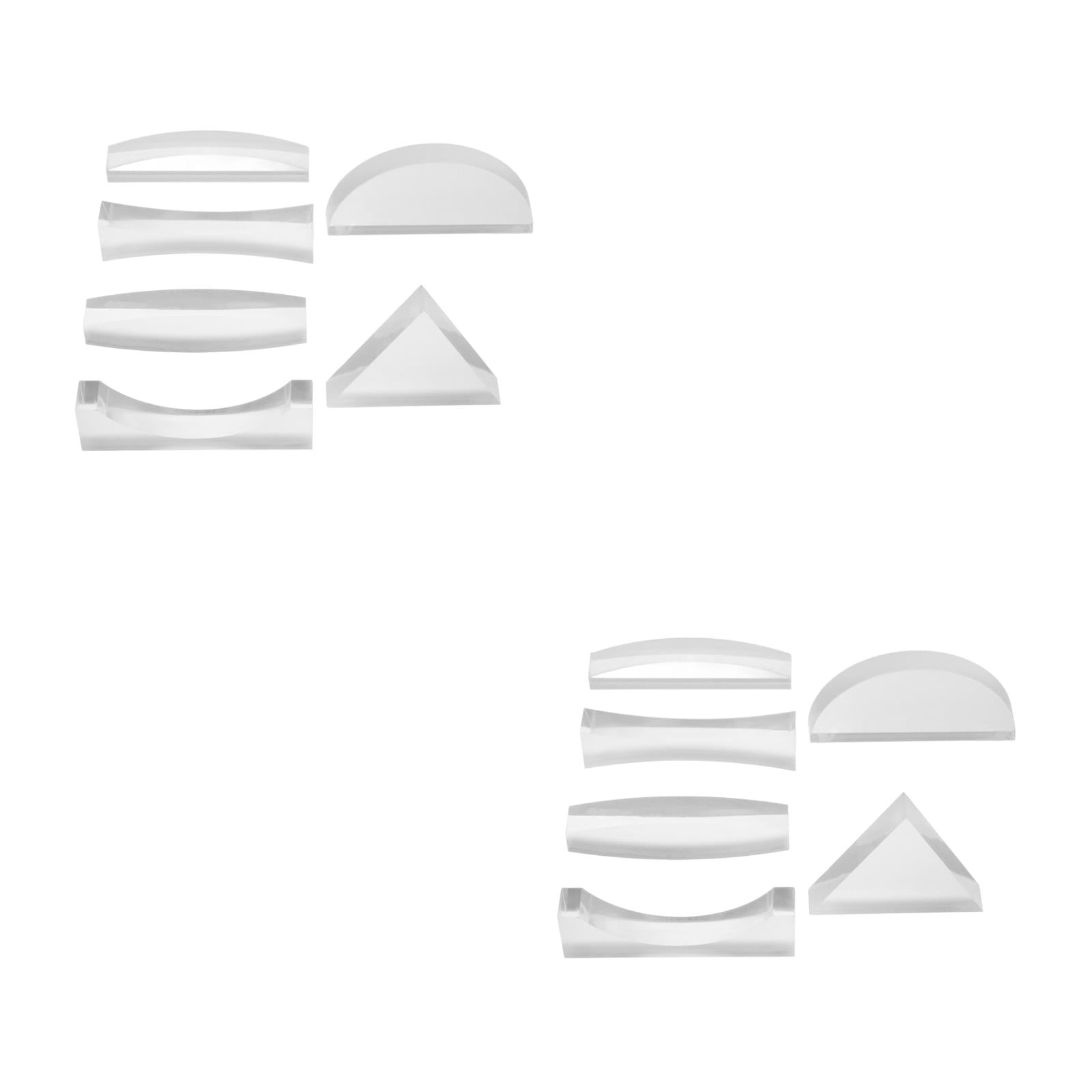 WORGEOUS 12 pcs Physics Experiment Lens Different Shapes Optical ...