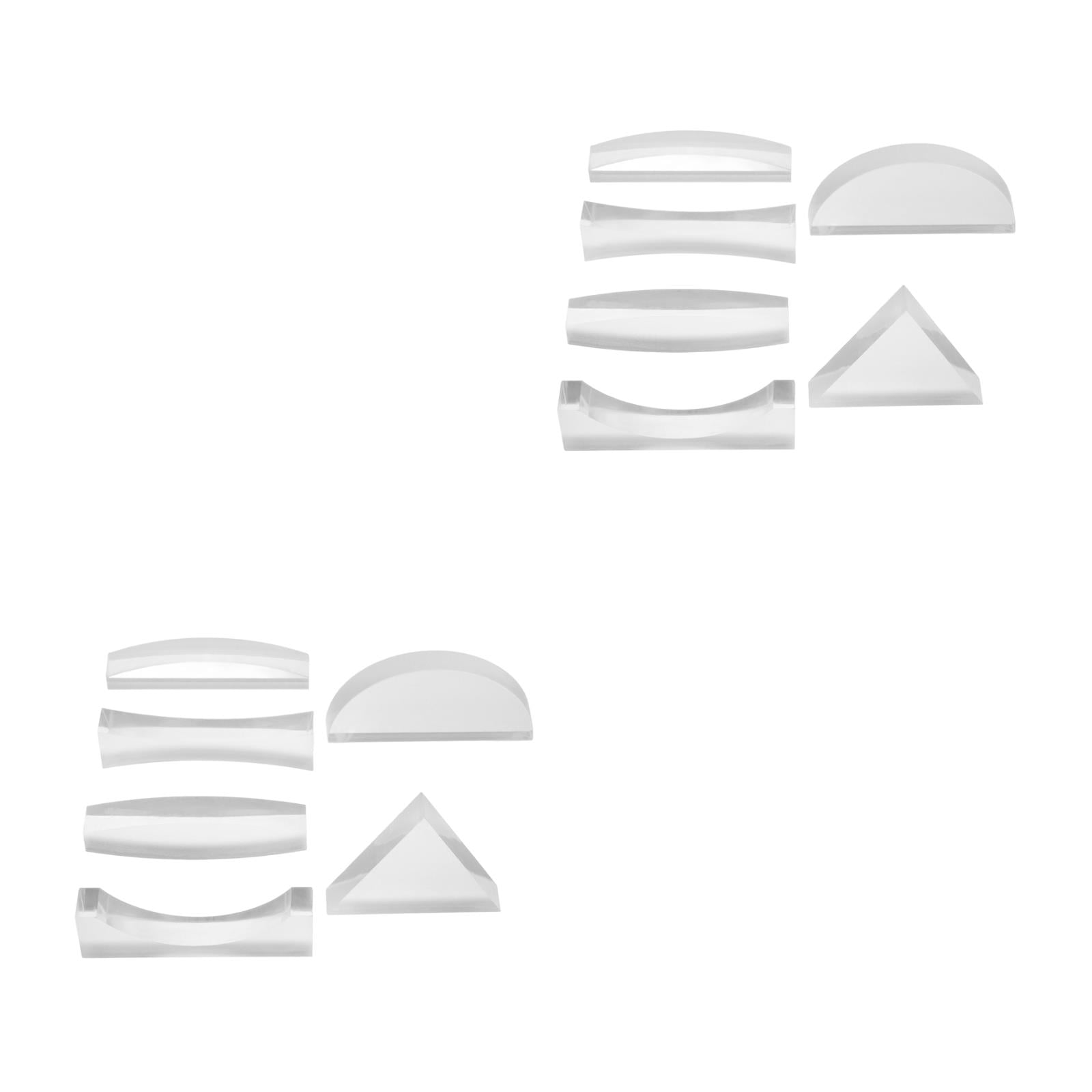 WORGEOUS 12 pcs Physics Experiment Lens Different Shapes Optical ...